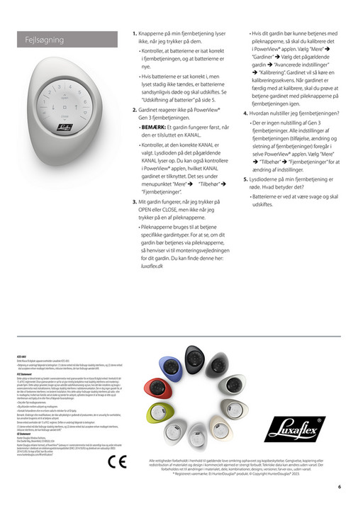Luxaflex DK - Luxaflex PowerView Automation - Vejledning til fjernbetjening - Side 6