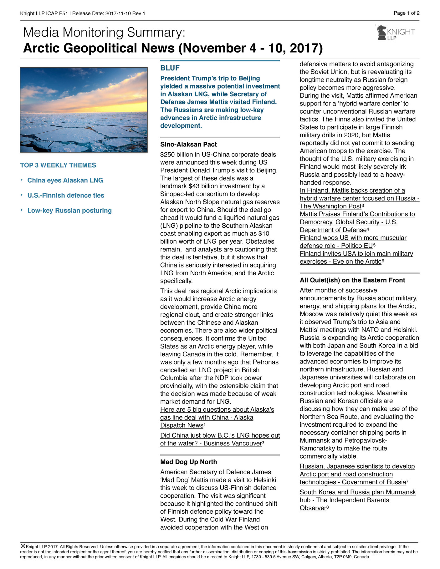Knight LLP - Weekly Media Monitoring: Arctic Geopolitical News - Page 1 ...