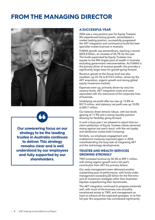 2024 EQT Holdings Limited Annual Report - Page 4-5
