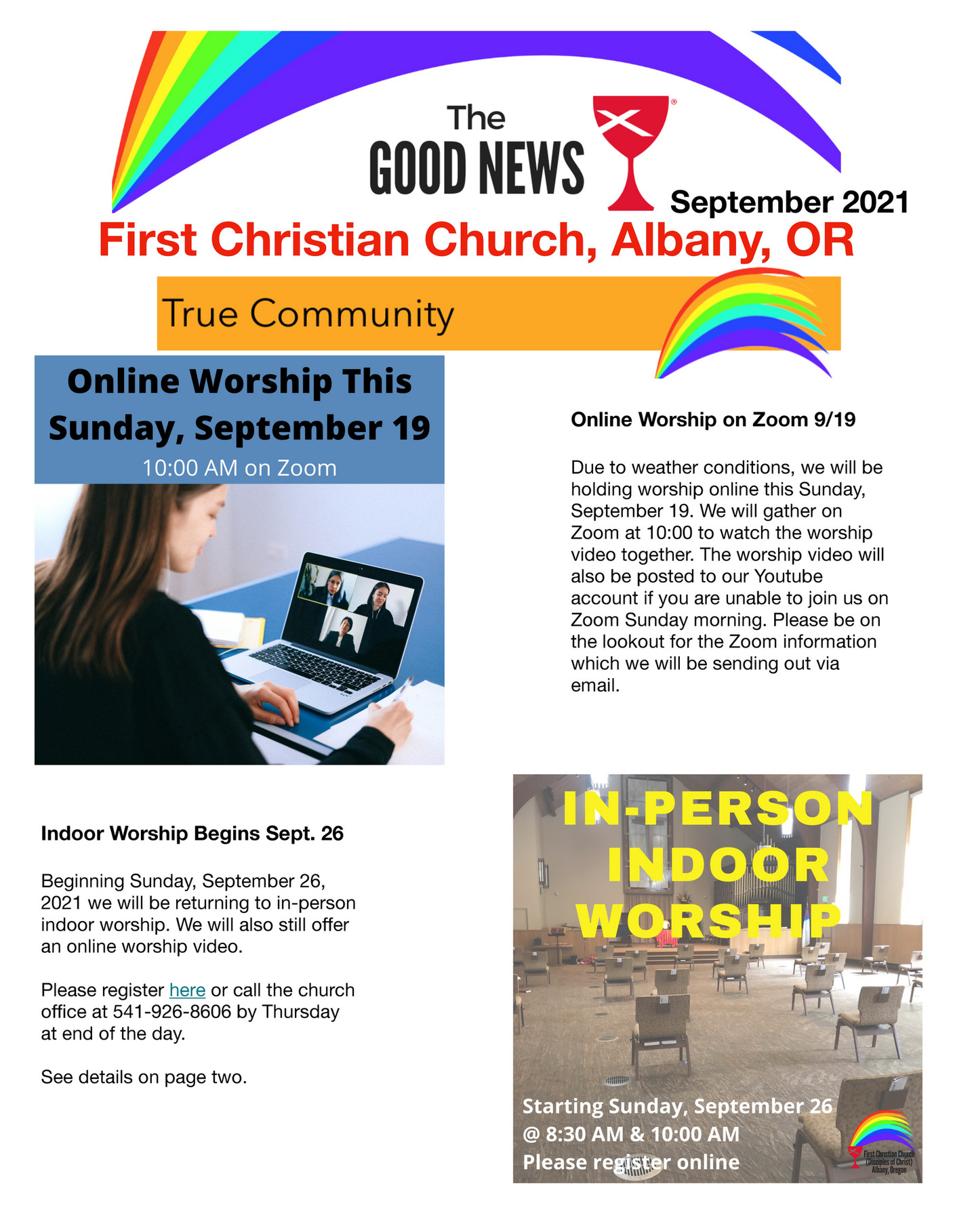 First Christian Church of Albany - September 2021 Newsletter - Page 1 ...