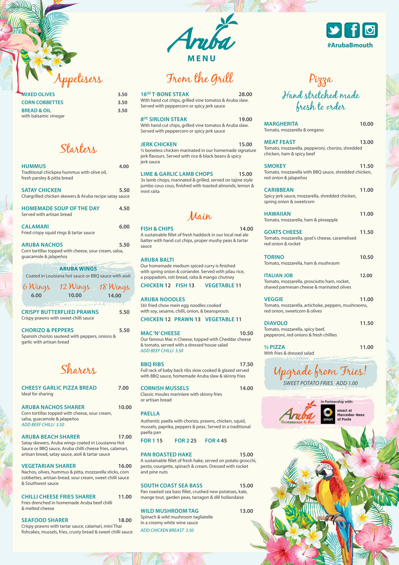 Aruba - Aruba Bournemouth Summer Main Menu 2017 - Page 1 - Created with ...