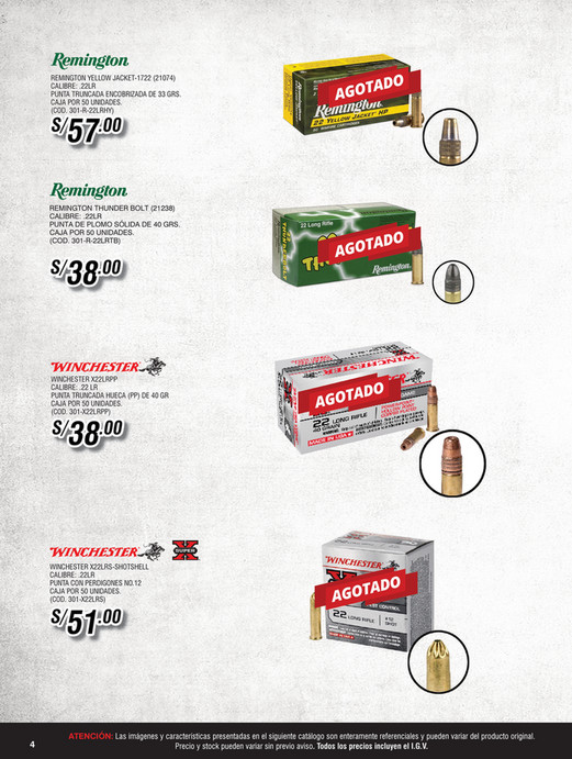 Armaq - CATÁLOGO ARMAQ 2023 - MUNICIONES - Página 4-5 - Created with Publitas.com