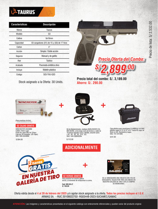 Armaq - OFERTA DE PISTOLAS PUBLICO MAYO 2024 - TAURUS - Página 6-7 - Created with Publitas.com