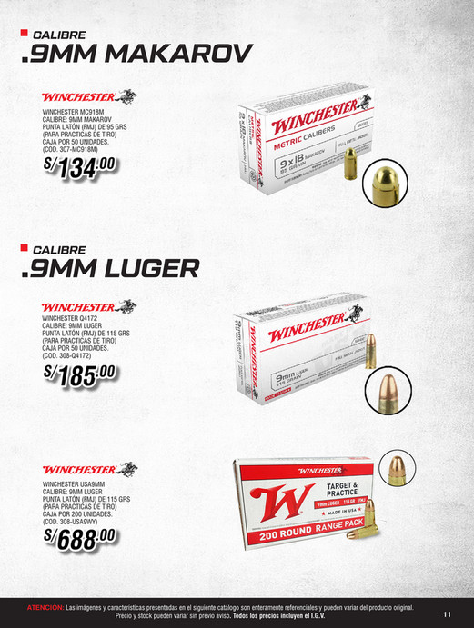 Armaq - CATÁLOGO ARMAQ 2024 - MUNICIONES TODO - Página 10-11 - Created with Publitas.com
