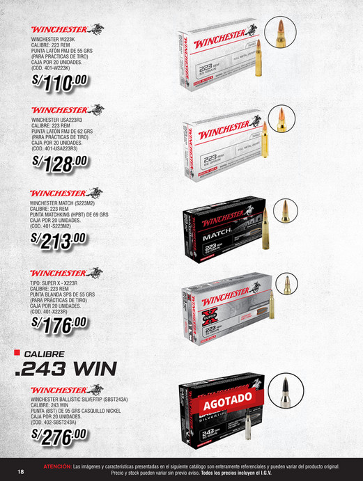 Armaq - CATÁLOGO ARMAQ 2024 - MUNICIONES TODO - Página 18-19 - Created with Publitas.com