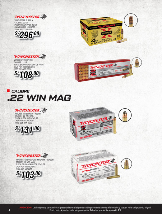 Armaq - CATÁLOGO ARMAQ 2024 - MUNICIONES TODO - Página 4-5 - Created with Publitas.com