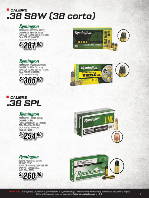 Armaq - CATÁLOGO ARMAQ 2024 - MUNICIONES TODO - Página 6-7 - Created with Publitas.com