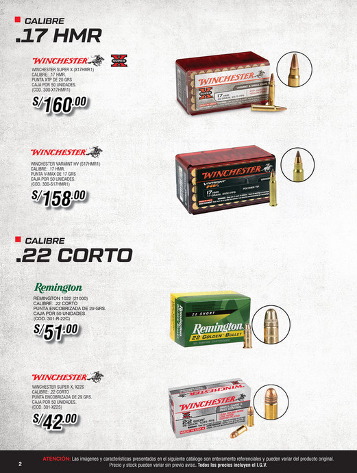 Armaq - CATÁLOGO ARMAQ 2024 - MUNICIONES TODO - Página 2-3 - Created with Publitas.com