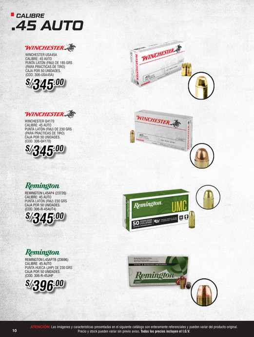 Armaq - CATÁLOGO ARMAQ 2024 - MUNICIONES TODO - Página 10-11 - Created with Publitas.com