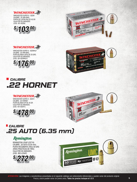 Armaq - CATÁLOGO ARMAQ 2024 - MUNICIONES TODO - Página 4-5 - Created with Publitas.com