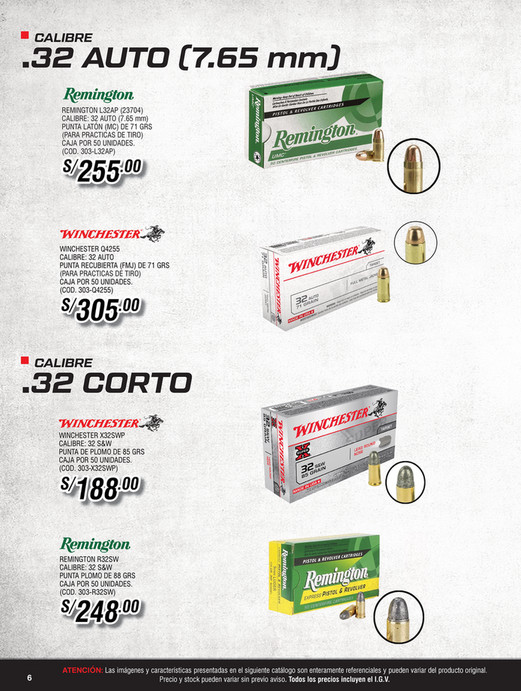 Armaq - CATÁLOGO ARMAQ 2024 - MUNICIONES TODO - Página 6-7 - Created with Publitas.com