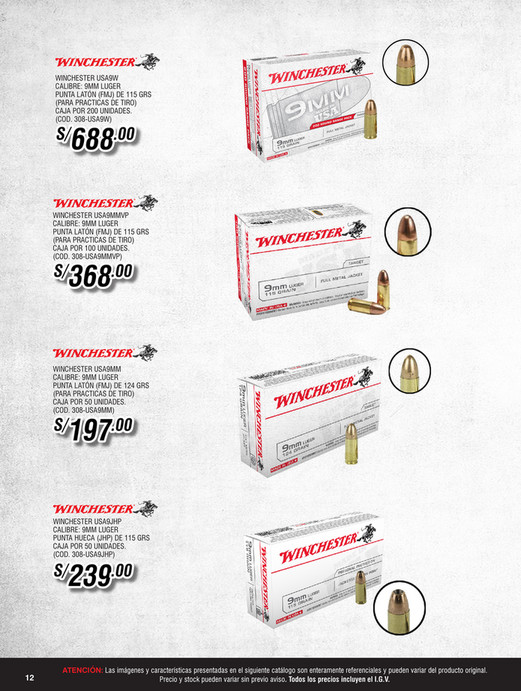 Armaq - CATÁLOGO ARMAQ 2024 - MUNICIONES TODO - Página 12-13 - Created with Publitas.com