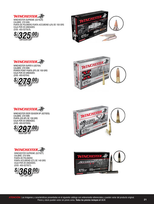 Armaq - CATÁLOGO ARMAQ 2024 - MUNICIONES TODO - Página 20-21 - Created with Publitas.com