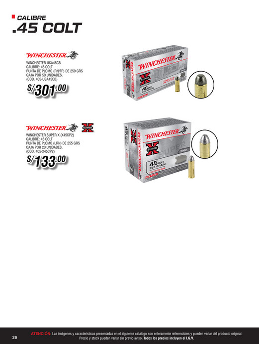 Armaq - CATÁLOGO ARMAQ 2024 - MUNICIONES TODO - Página 26-27 - Created with Publitas.com