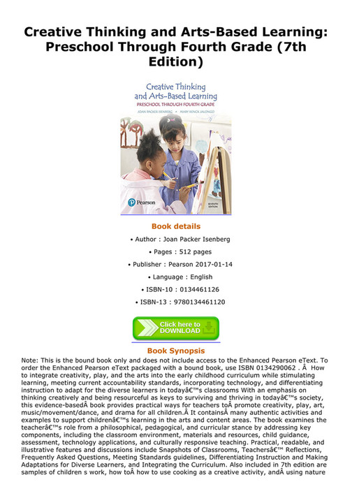 PDF - Creative Thinking and Arts Based Learning Preschool Through ...