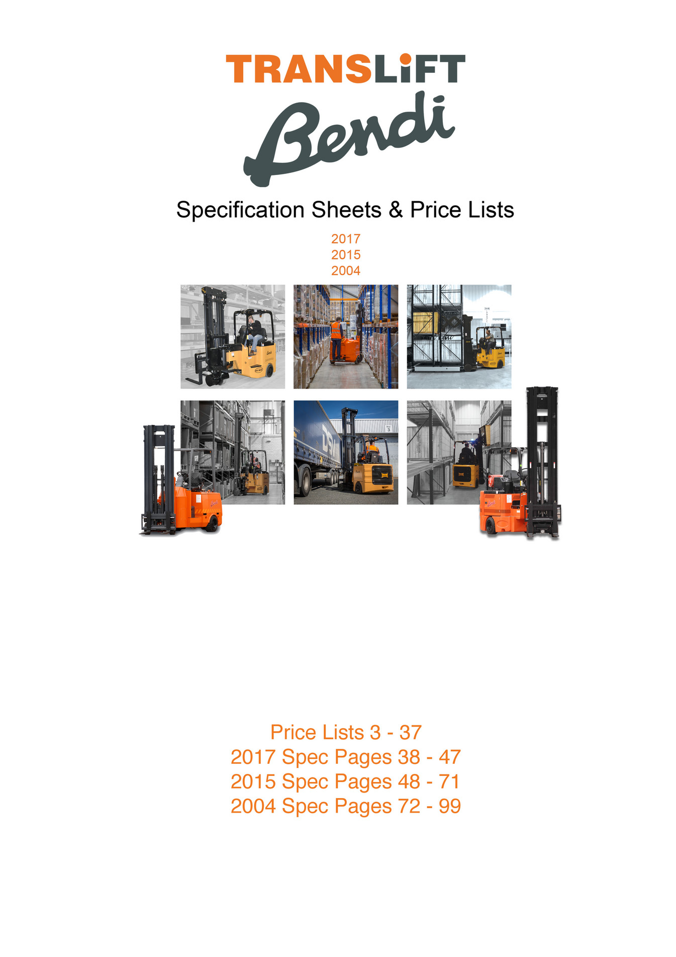 TLH Marketing - Translift Spec Sheets with Pricing List - Page 1 ...