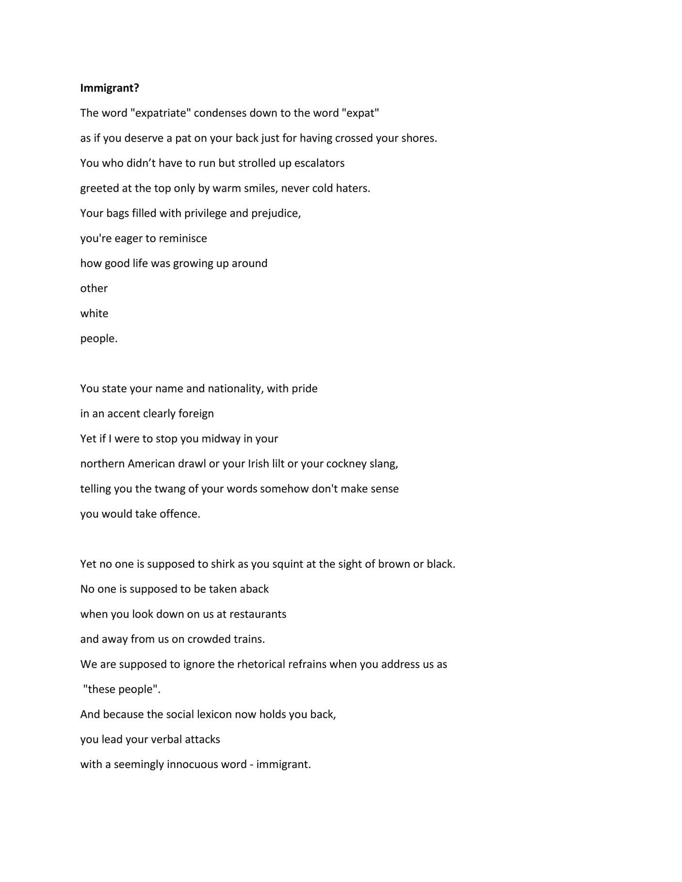 MyPaperSpeaks - Immigrant Poem.docx - Page 1 - Created with Publitas.com