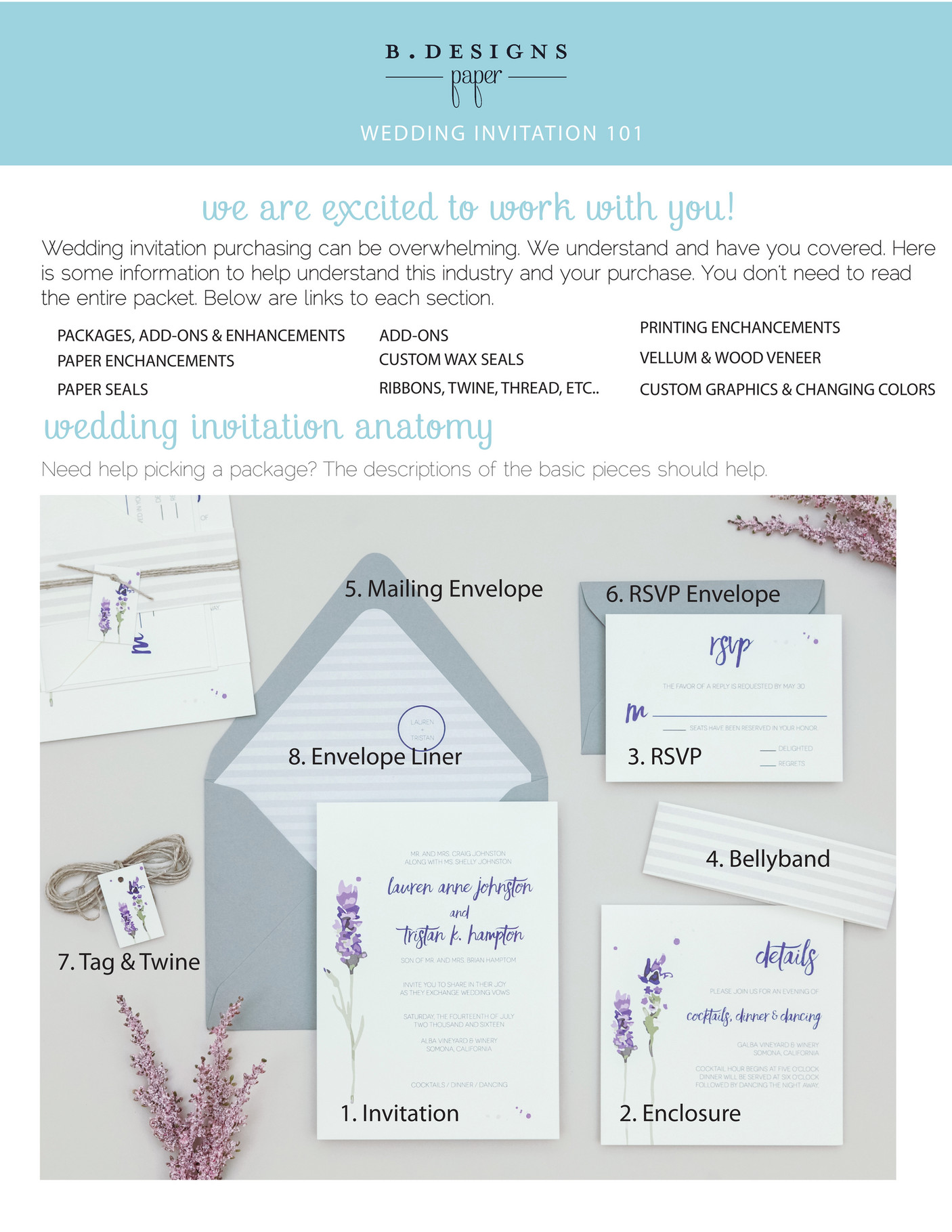 B. designs Paper - Wedding Invitation 101 | B Designs Paper - Page 1 ...