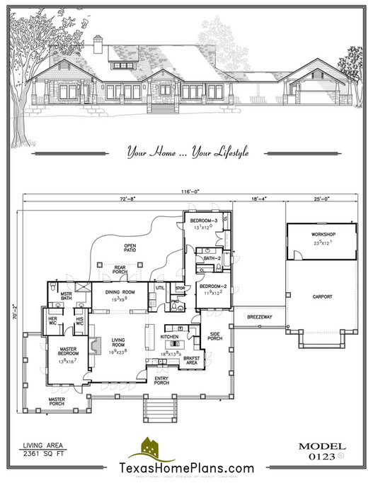 texas home plans - TEXAS TRADITIONAL- HOMES - Page 12-13