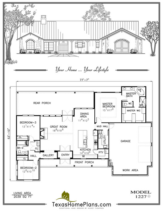 texas home plans - TEXAS TRADITIONAL- HOMES - Page 46-47