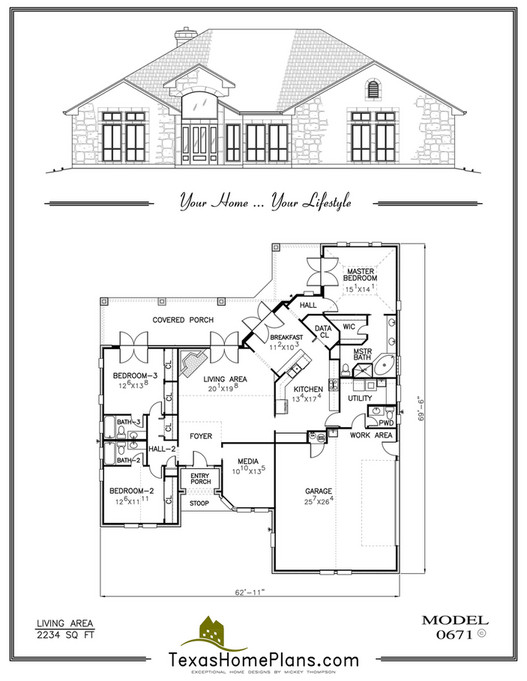 texas home plans - TEXAS TRADITIONAL- HOMES - Page 26-27