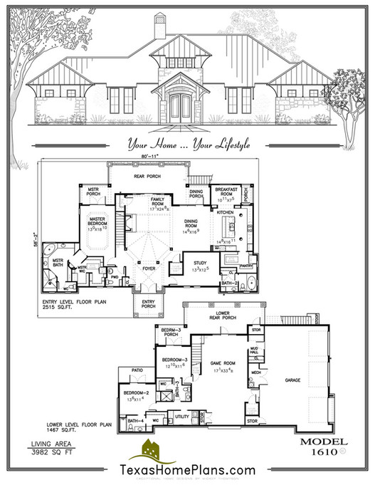 texas home plans - TEXAS CONTEMPORARY-HOMES - Page 40-41