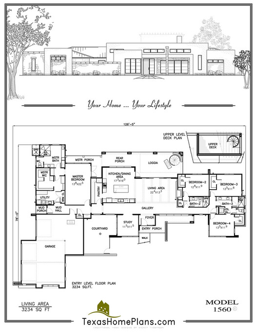texas home plans - TEXAS CONTEMPORARY-HOMES - Page 38-39