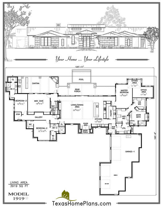 texas home plans - TEXAS CONTEMPORARY-HOMES - Page 44-45
