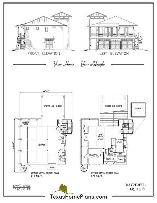 texas home plans - LODGES, CABINS, & CARRIAGE HOUSES - Page 146-147