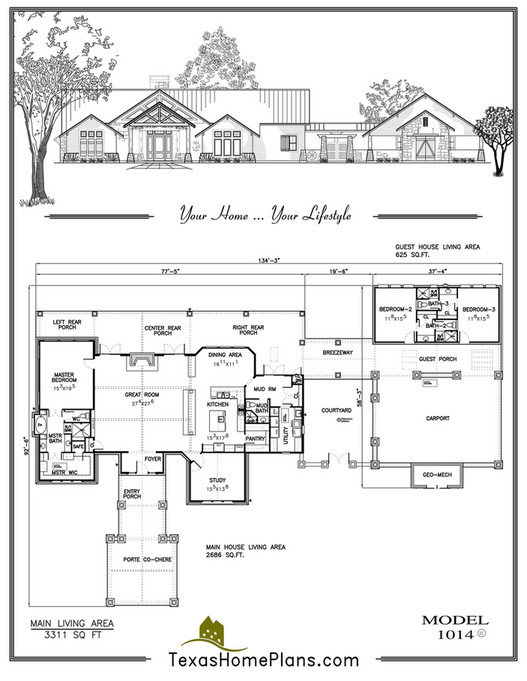 texas home plans - TEXAS RANCH- HOMES - Page 38-39