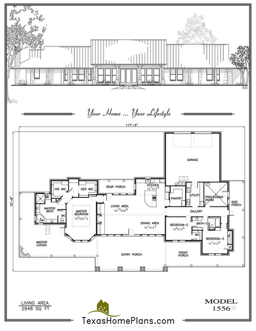texas home plans - TEXAS RANCH- HOMES - Page 86-87