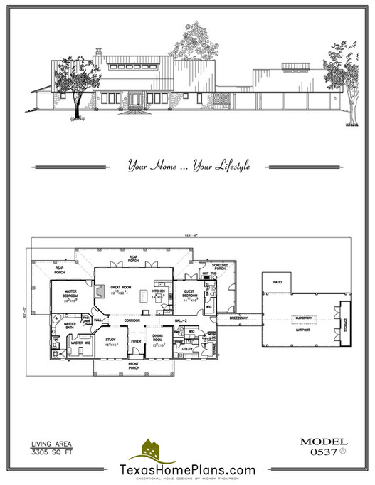 texas home plans - TEXAS RANCH- HOMES - Page 18-19