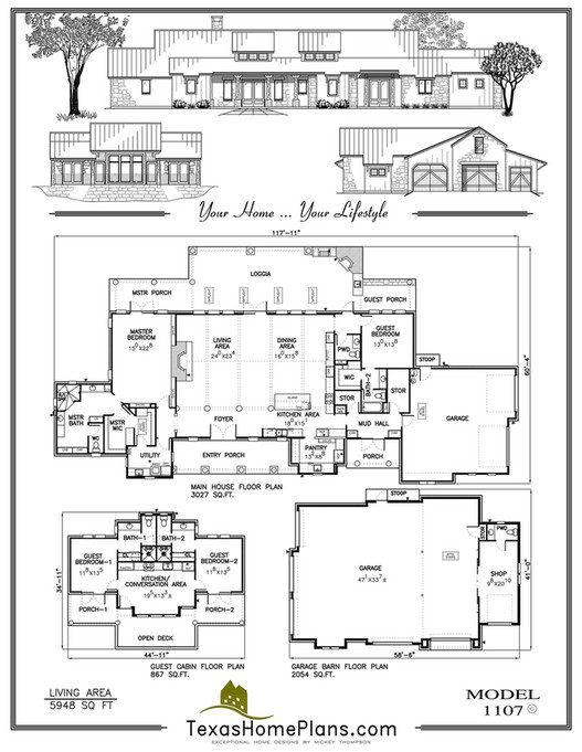texas home plans - TEXAS RANCH- HOMES - Page 54-55