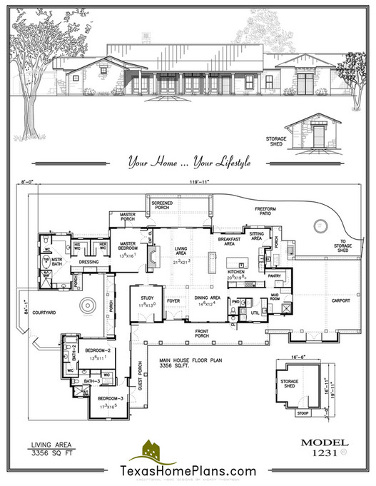 texas home plans - TEXAS RANCH- HOMES - Page 70-71