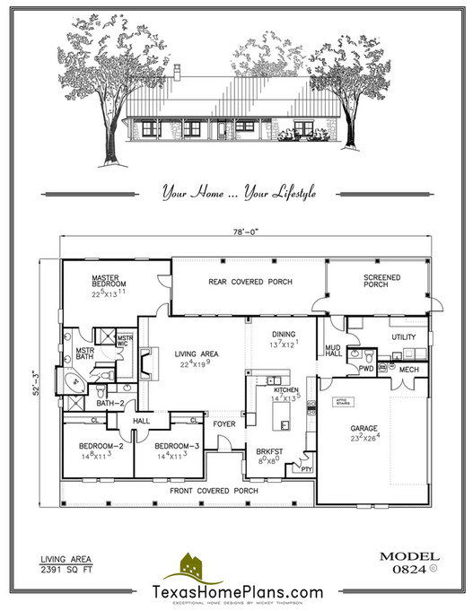 texas home plans - TEXAS RANCH- HOMES - Page 42-43