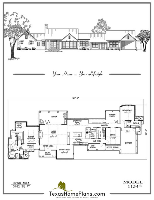 texas home plans - TEXAS RANCH- HOMES - Page 64-65