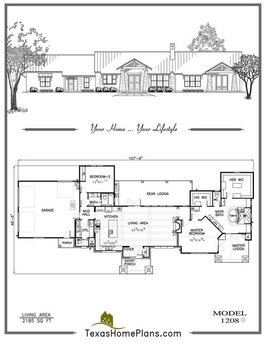 texas home plans - TEXAS RANCH- HOMES - Page 58-59