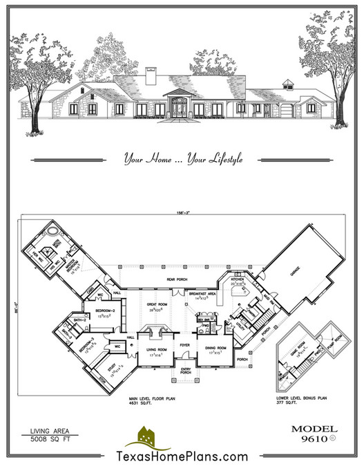 texas home plans - TEXAS RANCH- HOMES - Page 90-91
