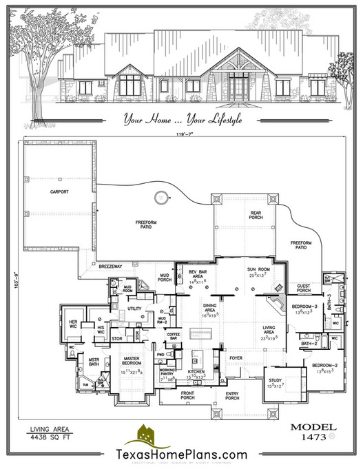 texas home plans - TEXAS RANCH- HOMES - Page 80-81