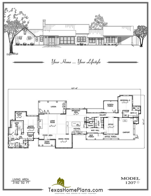 texas home plans - TEXAS RANCH- HOMES - Page 66-67