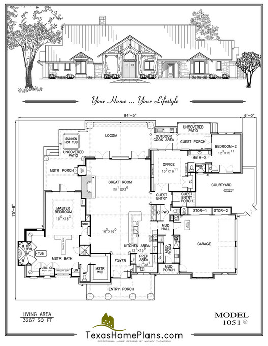 texas home plans - TEXAS RANCH- HOMES - Page 52-53