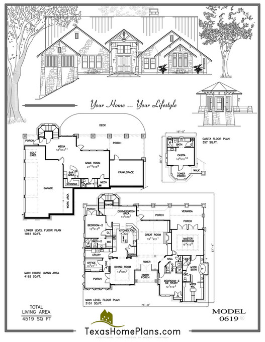 texas home plans - TEXAS RANCH- HOMES - Page 26-27