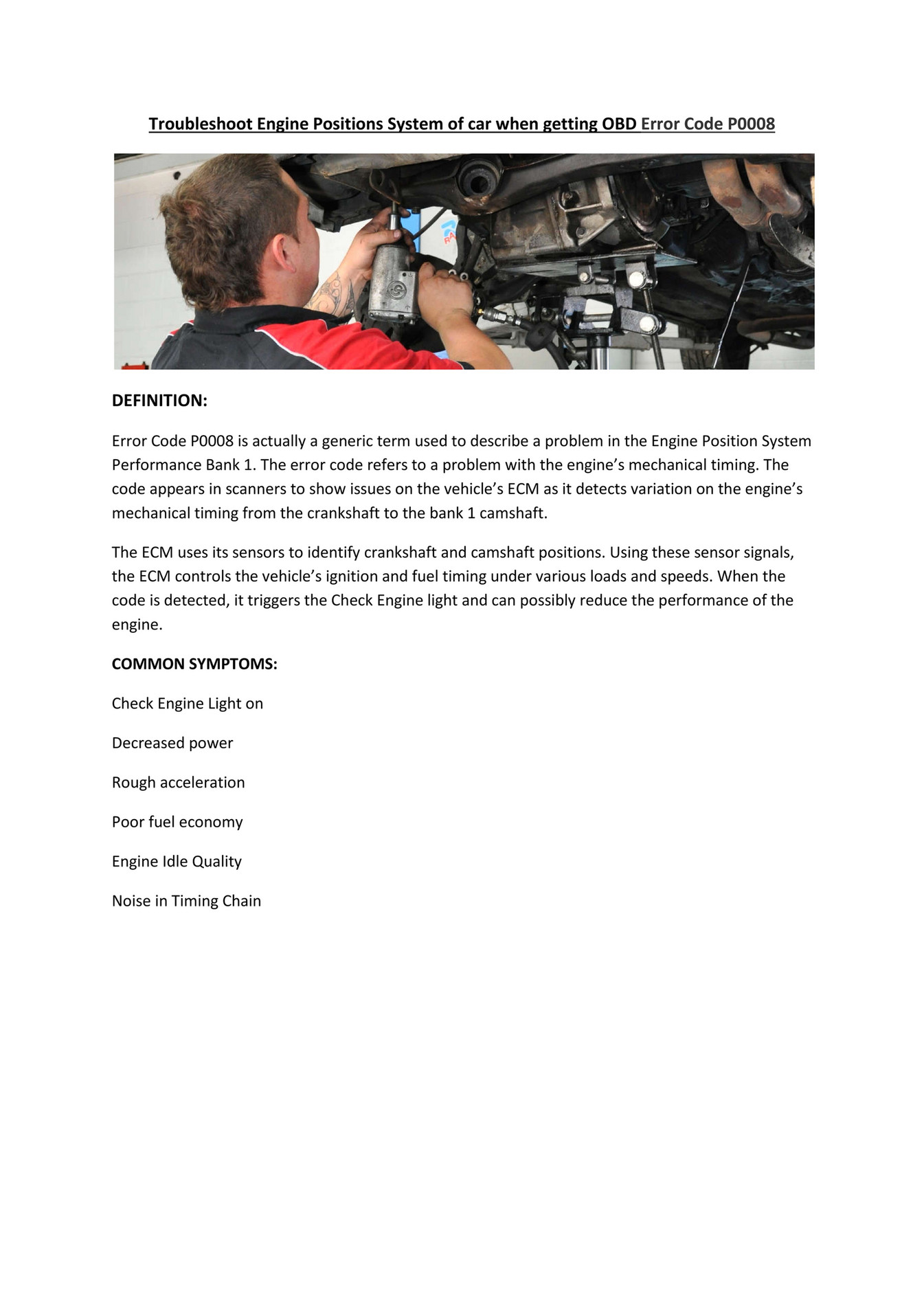 My publications - Partsavatar, Canada - How do i troubleshoot engine ...