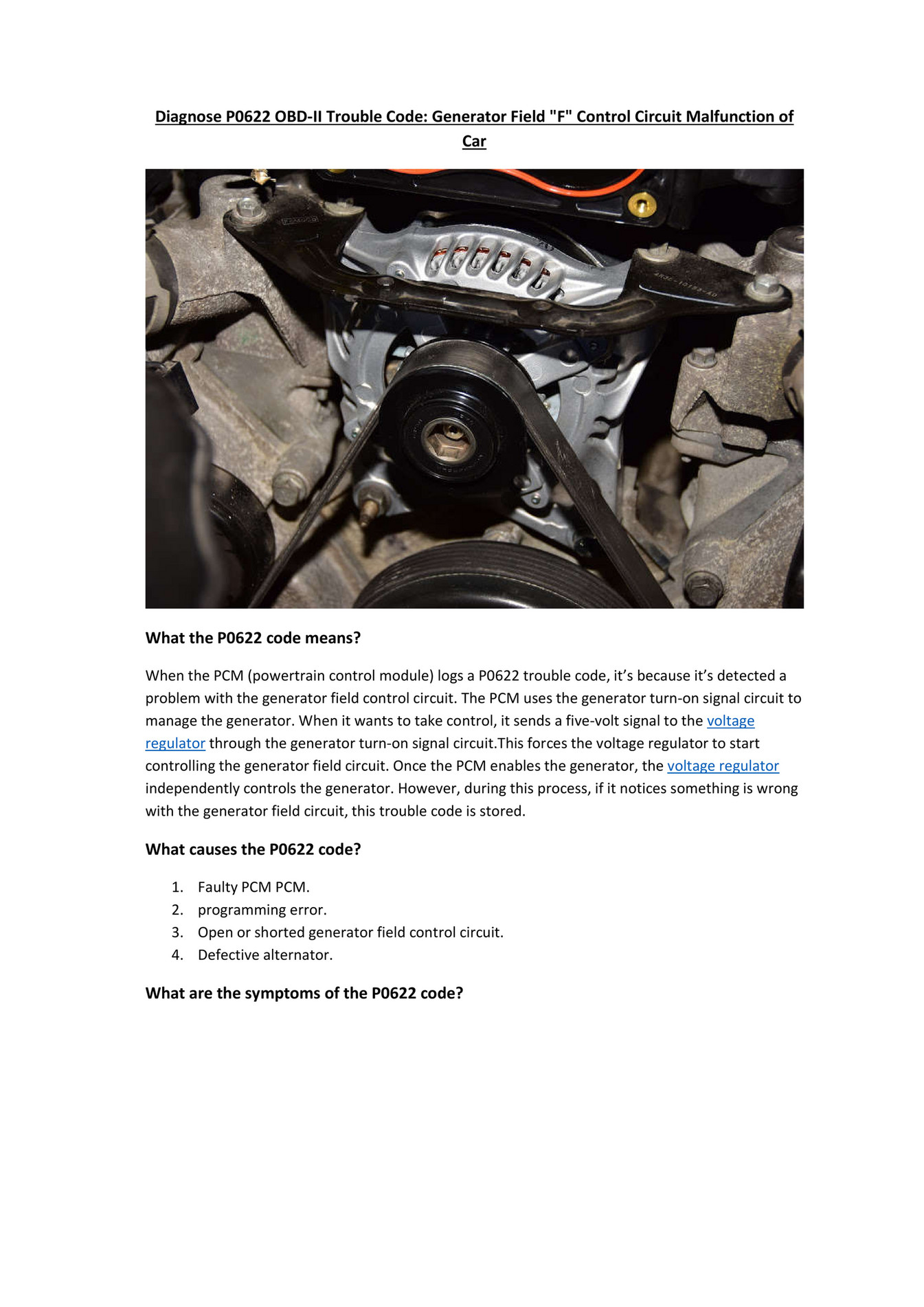 My publications - Partsavatar.CA - Diagnose P0622 OBD-II Trouble Code ... My publications - Partsavatar.CA - Diagnose P0622 OBD-II Trouble Code ...