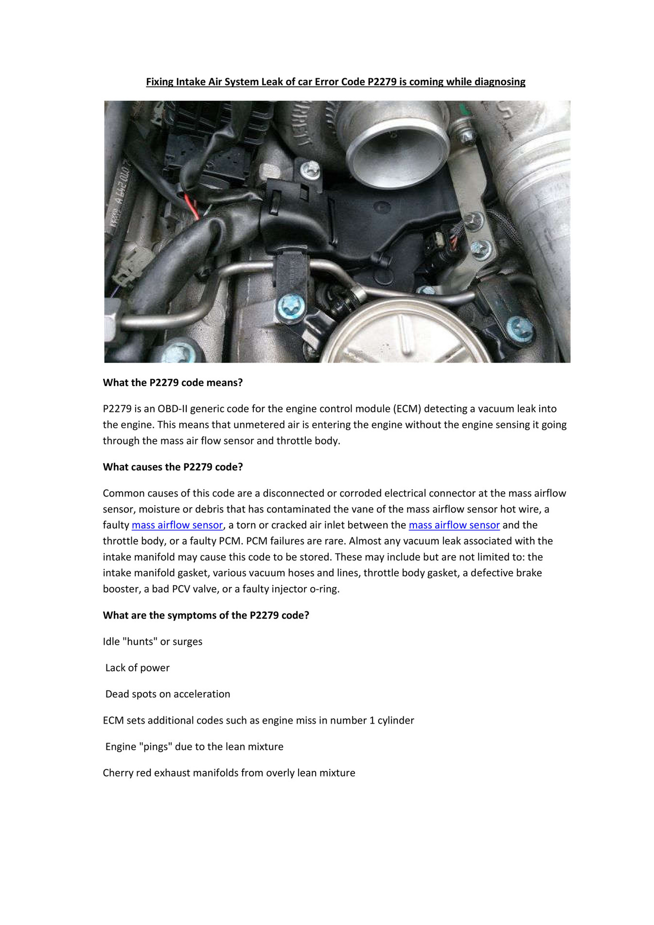 My Publications Partsavatar Ca How Do We Fix A Intake Air System