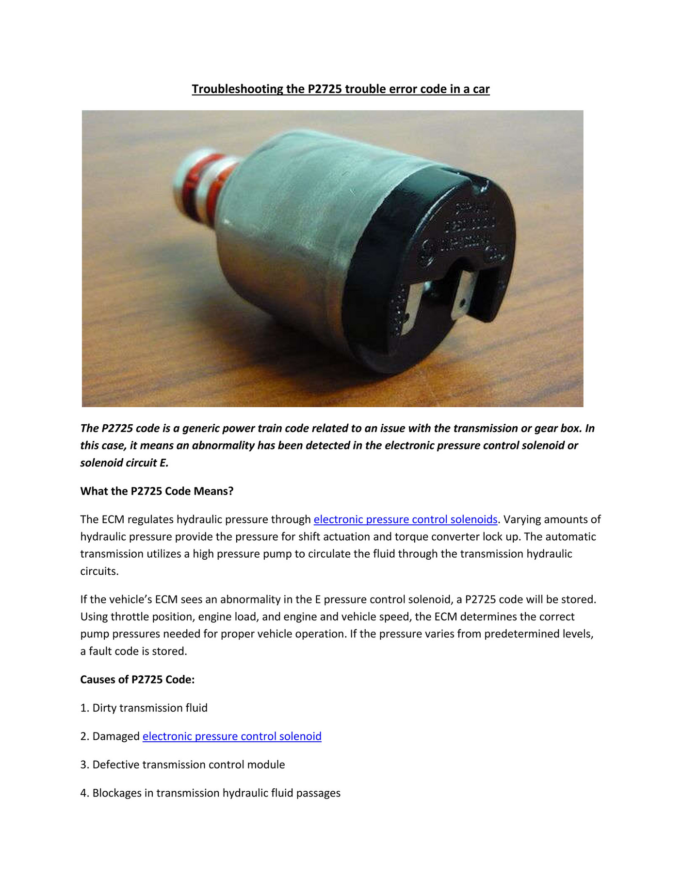 My publications - Partsavatar,CA - What P2725 obd trouble code mean ... My publications - Partsavatar,CA - What P2725 obd trouble code mean ...