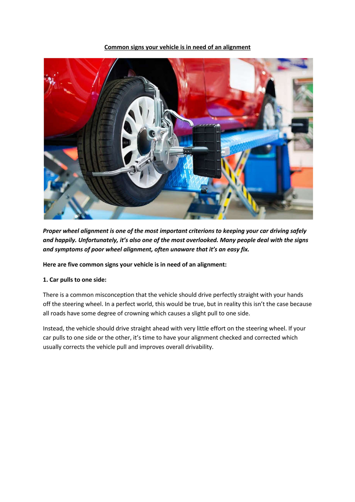 My publications - Partsavatar Car Parts, Canada - Common signs your ...