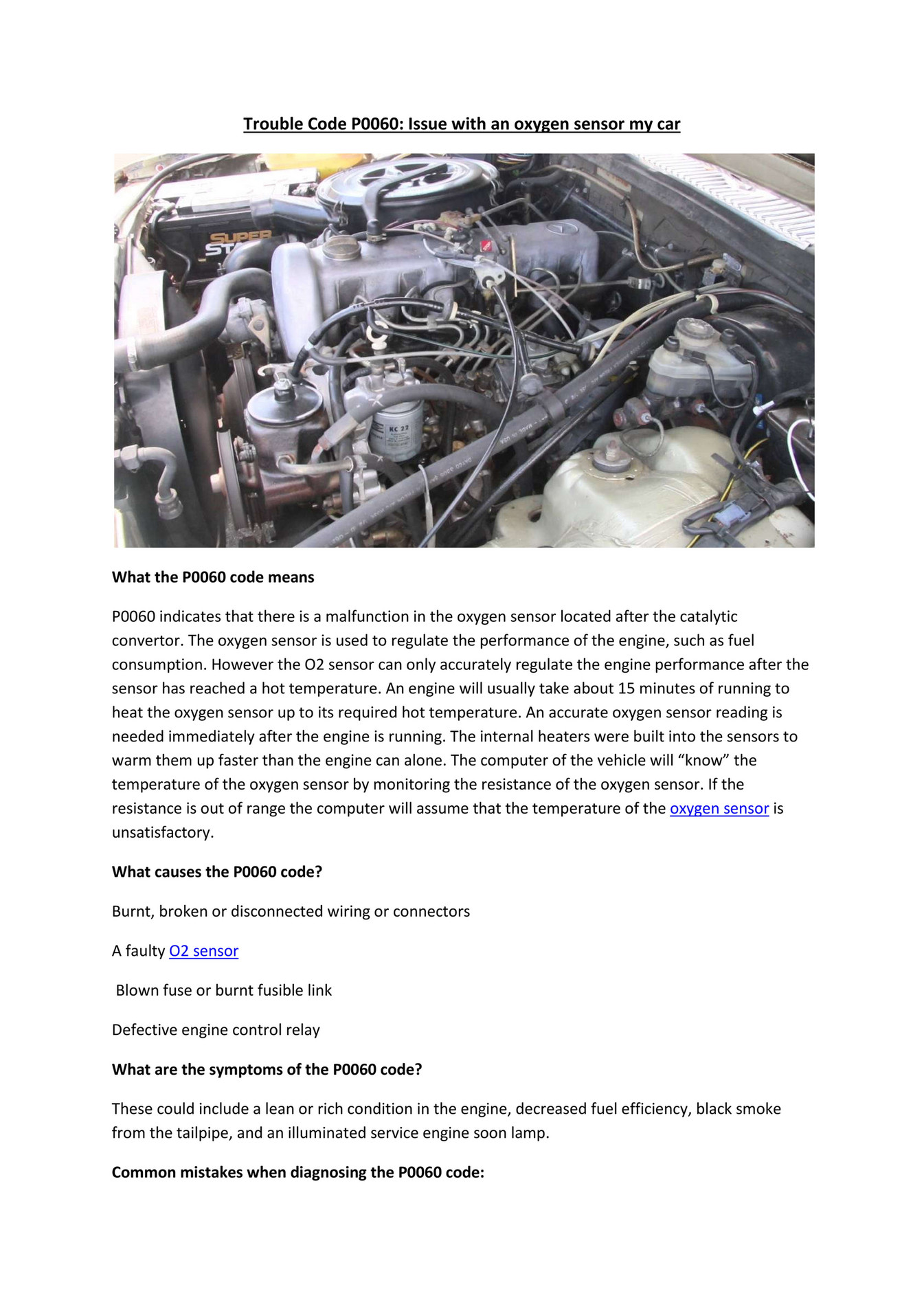 My publications - Partsavatar, Toronto - Trouble code P0060 issue with ...