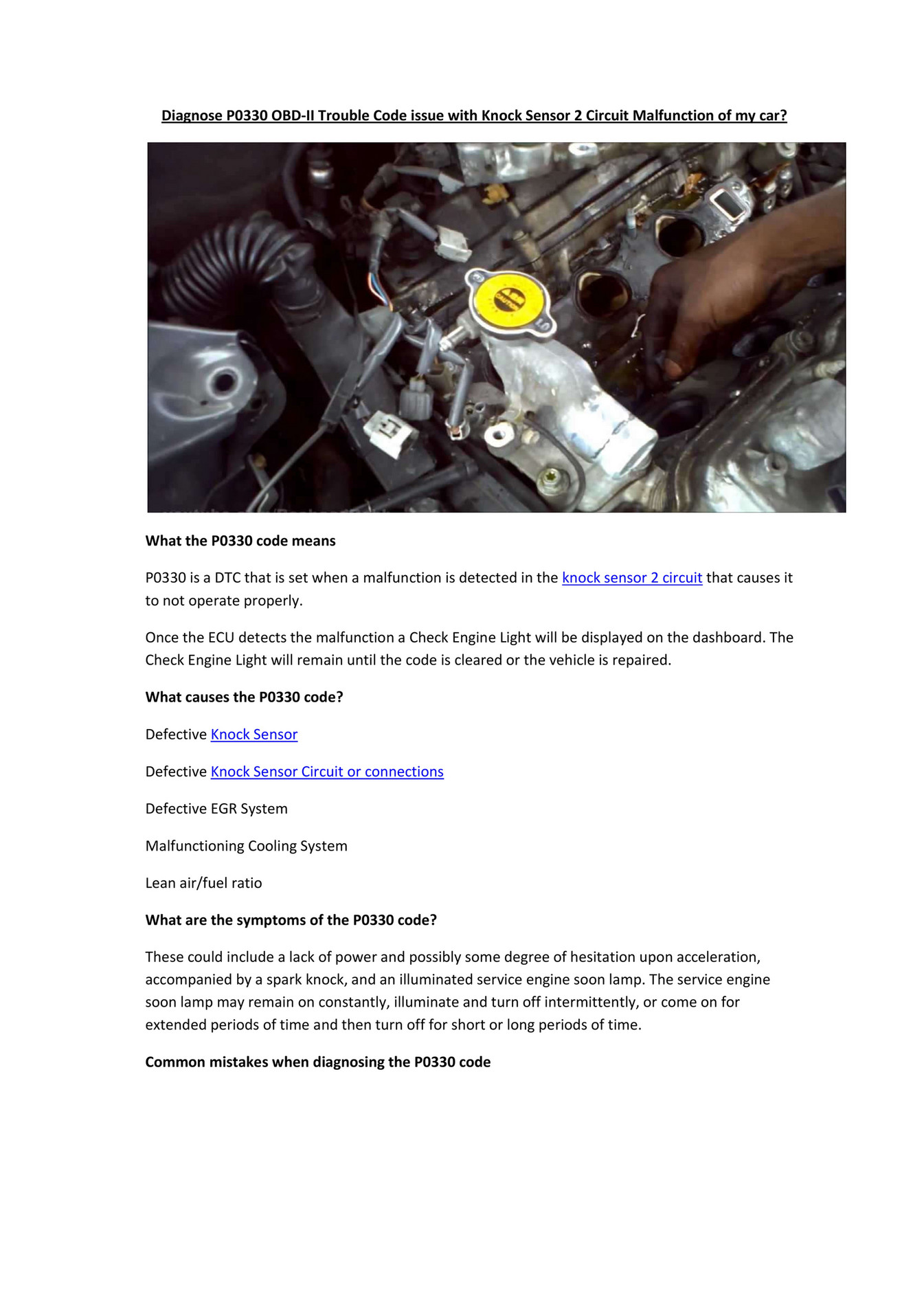 My Publications Partsavatar Car Parts Toronto Diagnose P0330 OBD My Publications Partsavatar Car Parts Toronto Diagnose P0330 OBD