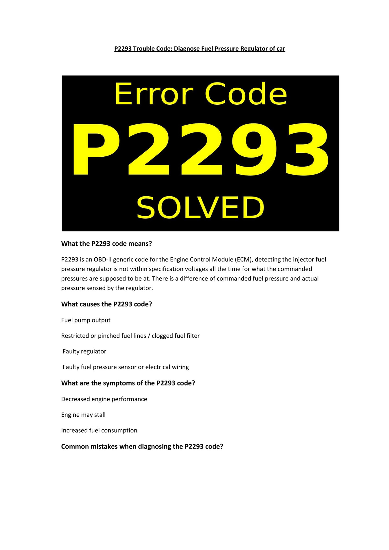 My publications - Partsavatar, Canada - P2293 trouble code diagnose ...